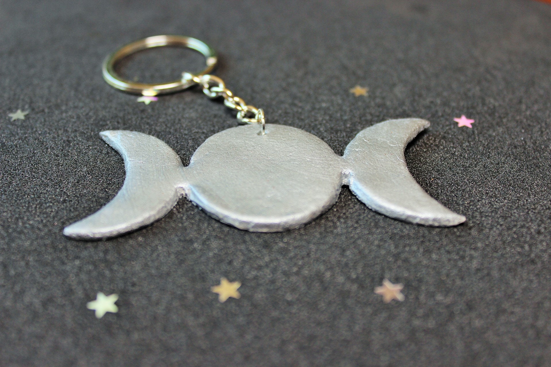 Triple Moon Goddess Keychain Pagan Gift Moon Phase Witch - Etsy