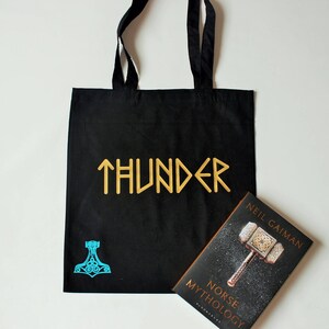 Norse Mythology, Mjölnir, Thor, Comic Book, Geek Gift, Tote Bag, Eco ...
