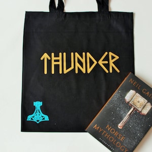 Norse Mythology, Mjölnir, Thor, Comic Book, Geek Gift, Tote Bag, Eco ...