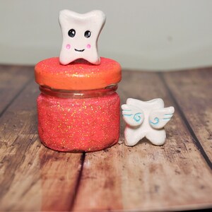 Tooth Fairy Jars, Baby Gift, Baby Tooth, Keepsake, Clay Teeth, Kawaii ...