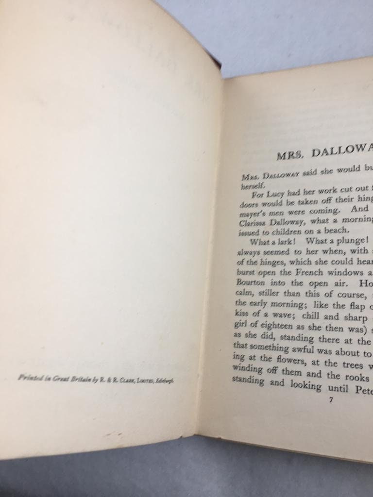 Very Rare First Edition, Mrs Dalloway by Virginia Woolf, Published by ...