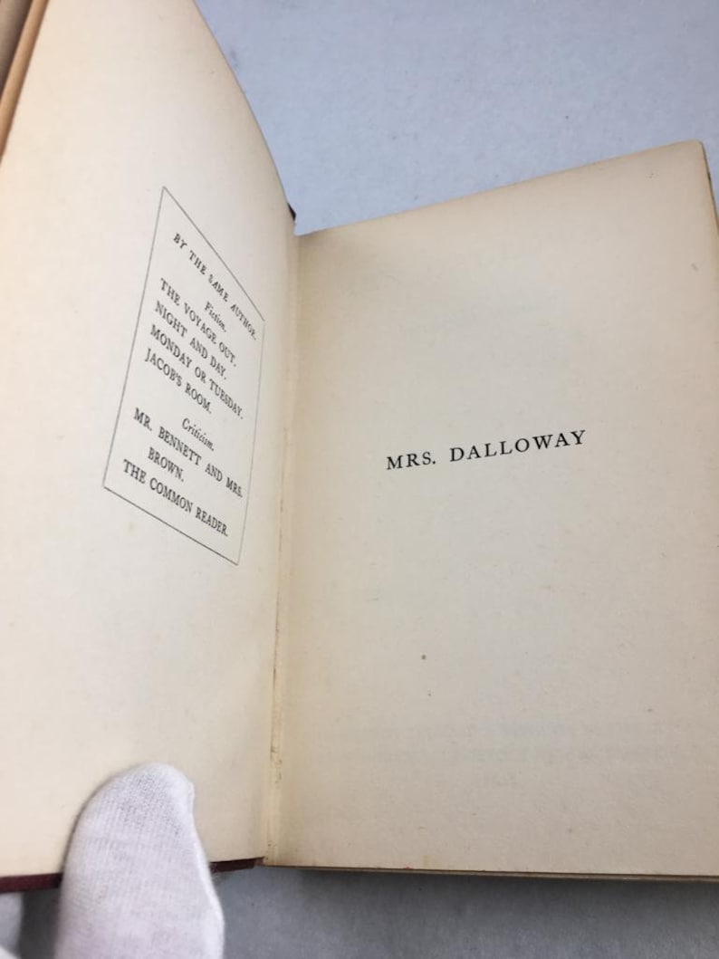 Very Rare First Edition, Mrs Dalloway by Virginia Woolf, Published by ...