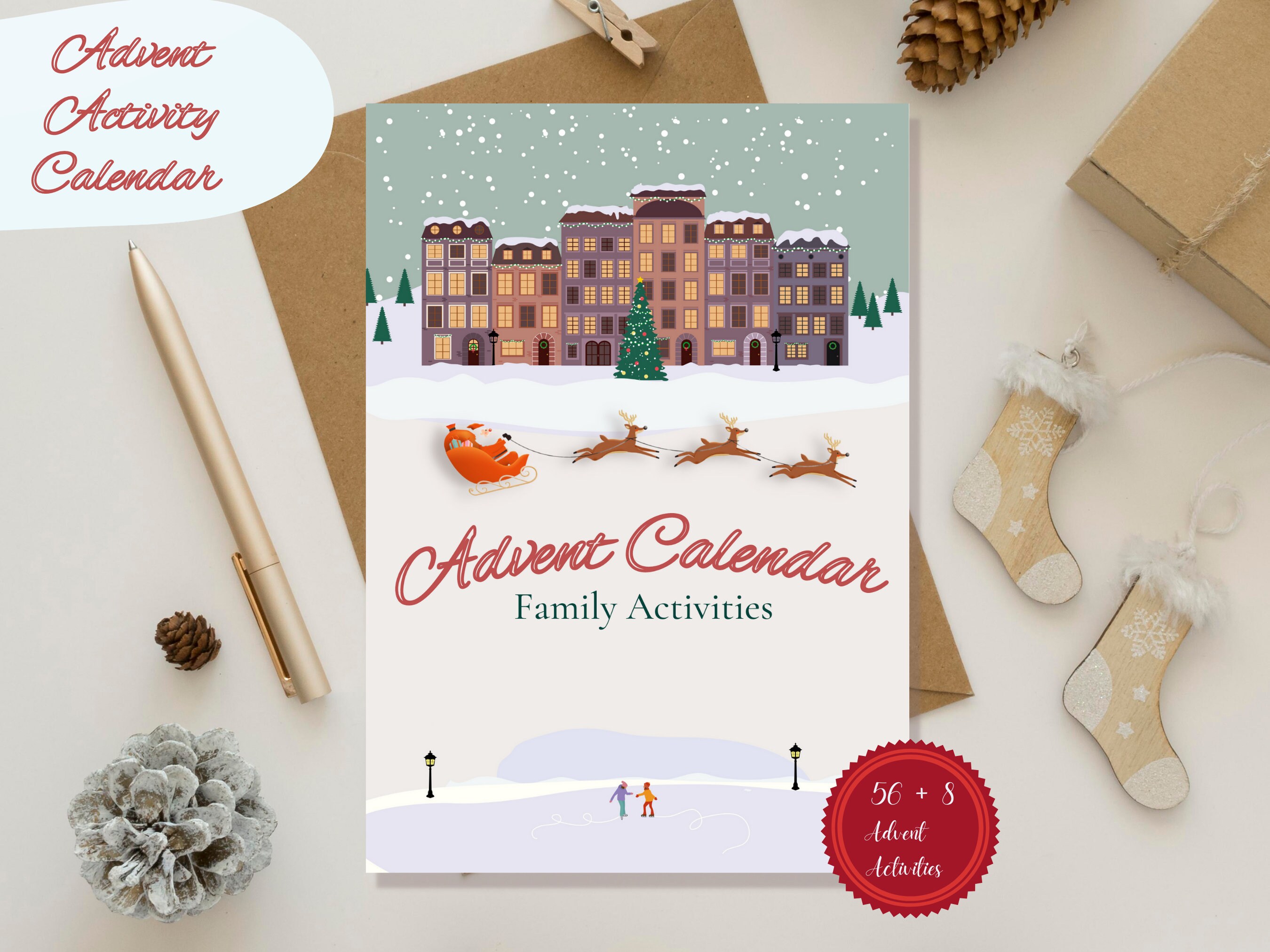 Advent Calendar Activity Cards (printable) 2022 With Beautiful High ...