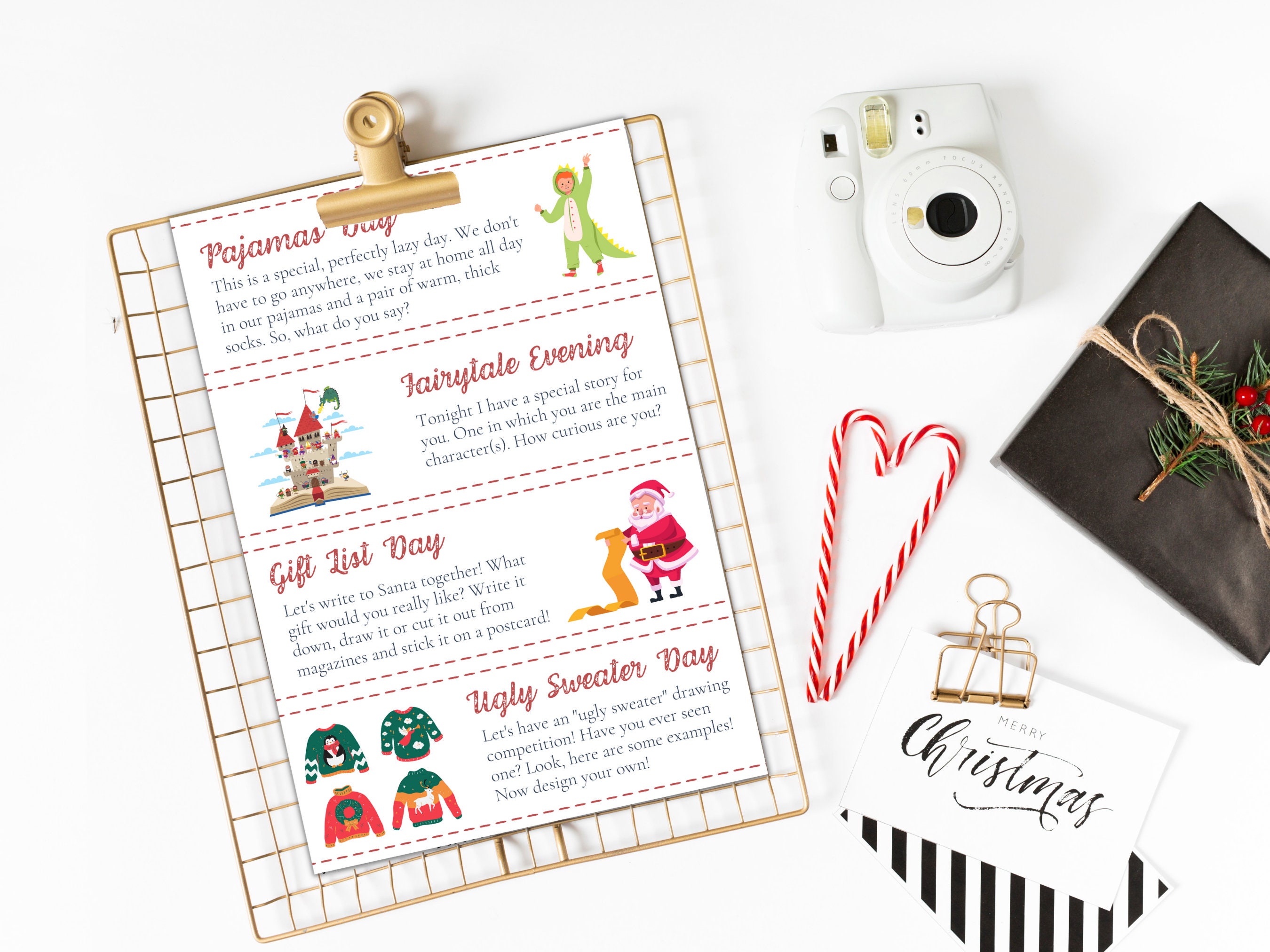 Advent Calendar Activity Cards (printable) 2022 With Beautiful High ...