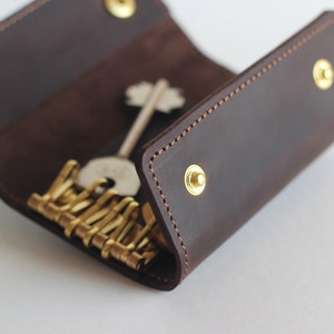 Custom Key Holder for Men, Personalized Leather Key Bag, Gift for Dad ...