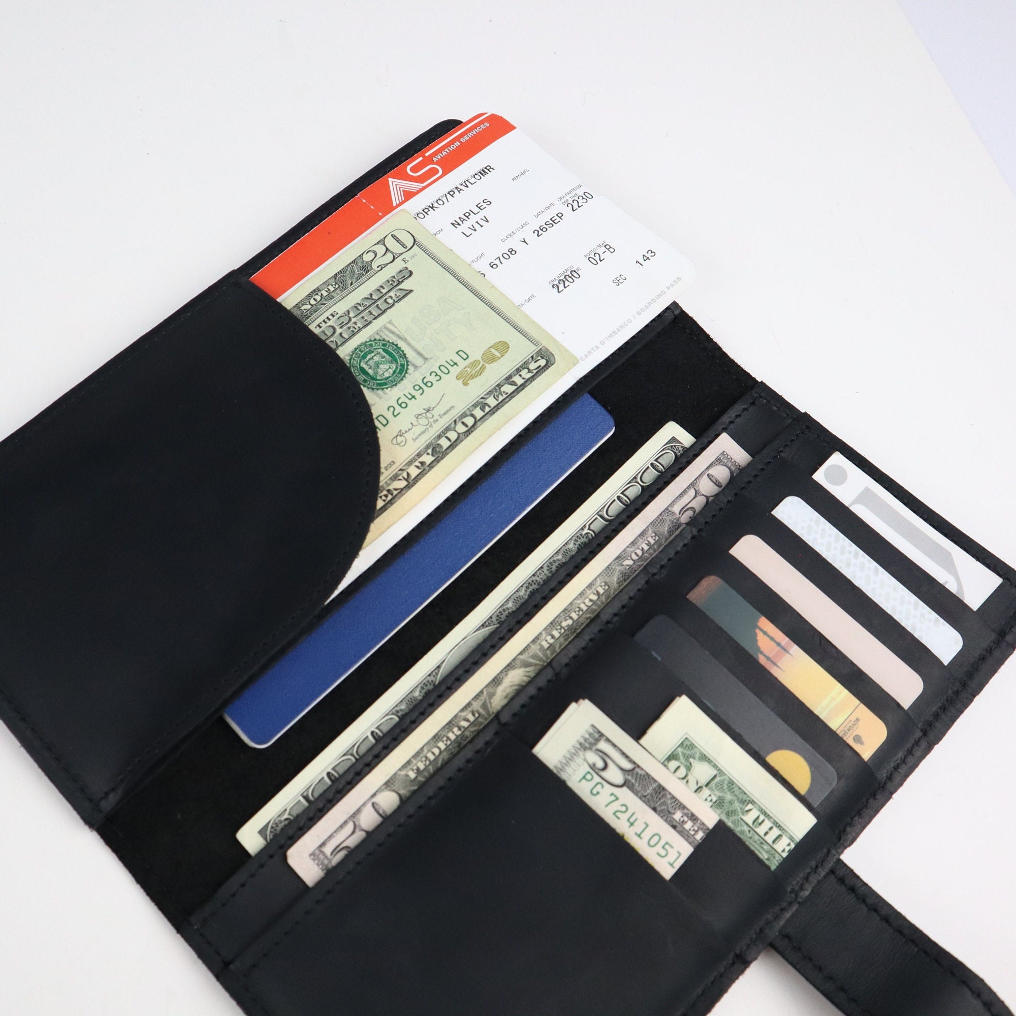 Back to School, Personalized Travel Wallet of Genuine Leather, Custom ...