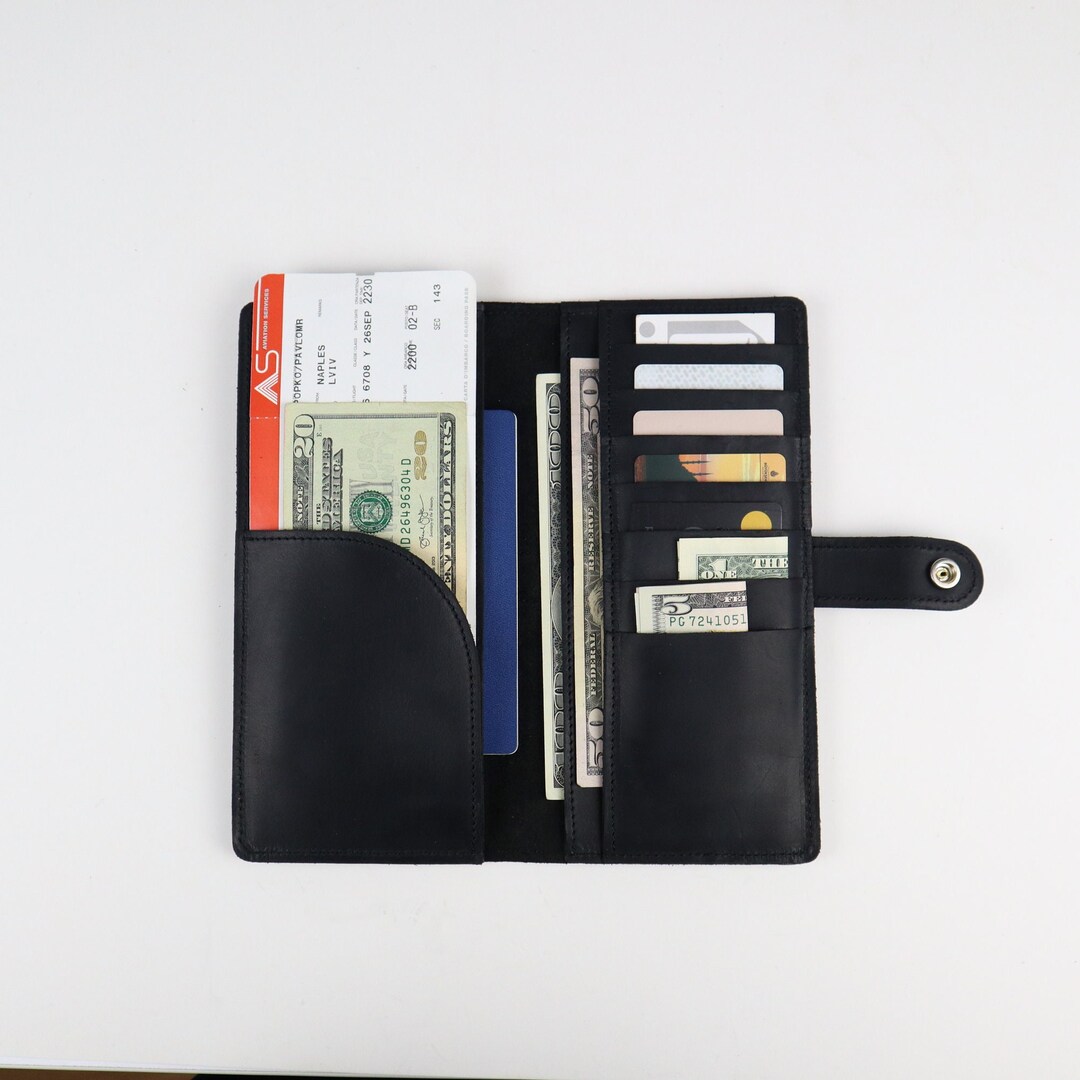 Back to School, Personalized Travel Wallet of Genuine Leather, Custom ...