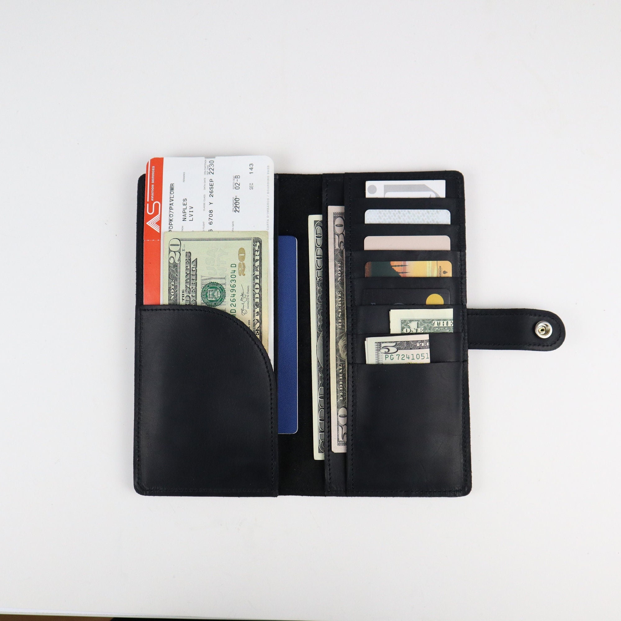 Back to School, Personalized Travel Wallet of Genuine Leather, Custom ...