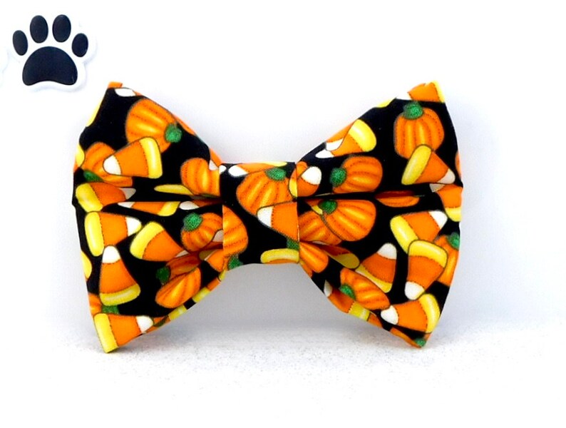 Candy Corn Bow for Dogs and Cats Fall Autumn Bow Ties for Pet Collars ...