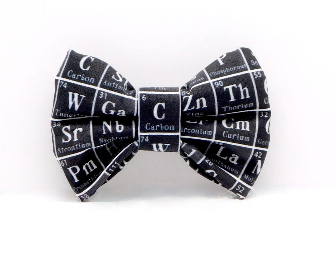 Science Dog Bow Tie Periodic Table of Elements Cat Science Bow Handmade ...