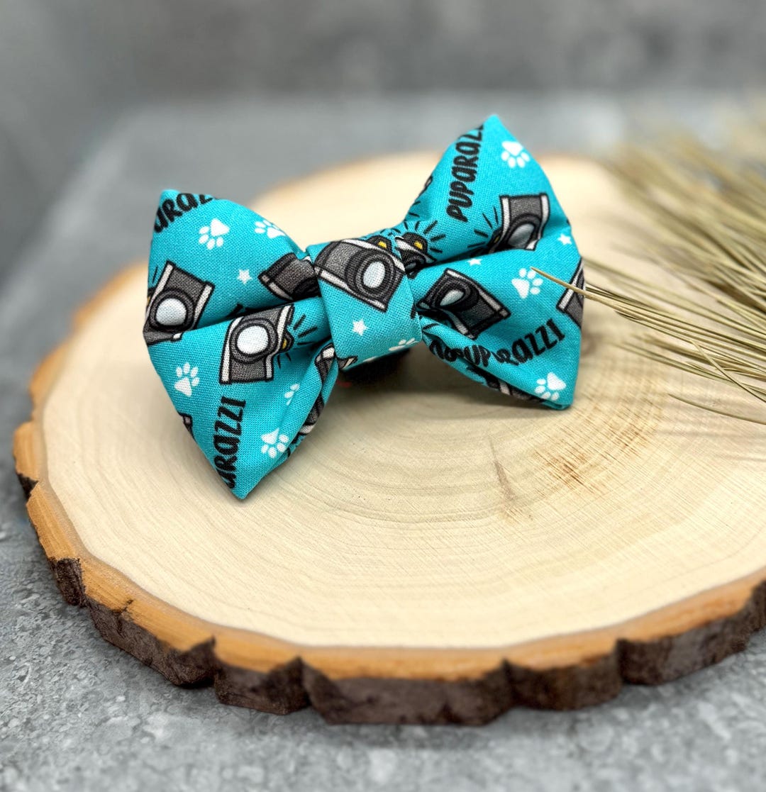 Cute Photo Shoot Dog Bow Tie / Camera Puparazzi Bow / Dog Bow With ...