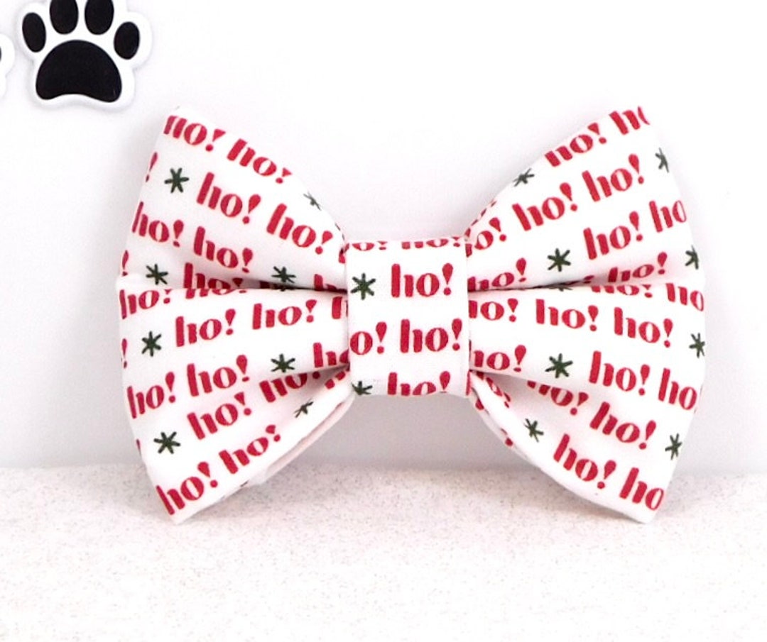 Ho Ho Ho Christmas Dog Bow / Ho Ho Ho Christmas Cat Bow / Christmas Dog ...