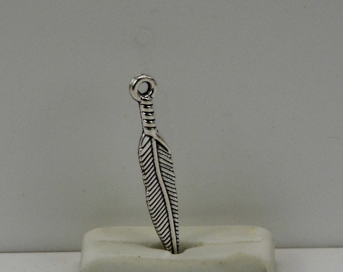 Feather Charm, Small Feather Charm, Double Sided Feather Charm, Set of ...