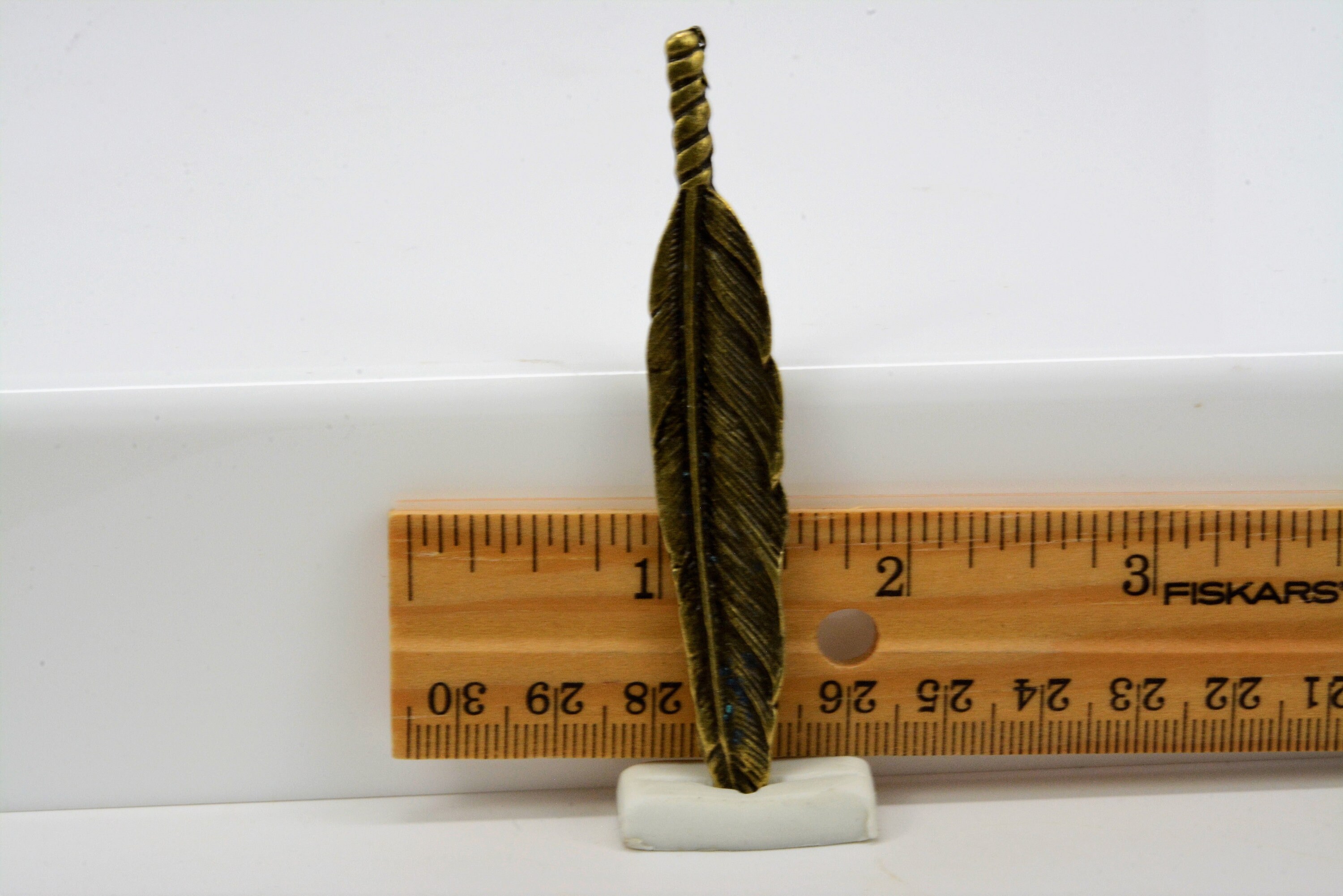Antique Bronze Feather Pendant Feather Charm Jewelry - Etsy