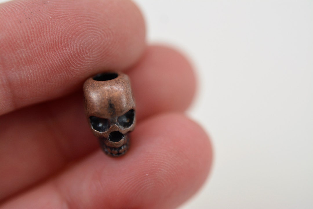 Skull Bead, Halloween Skull Bead, Top to Bottom Drilled Skull Bead ...