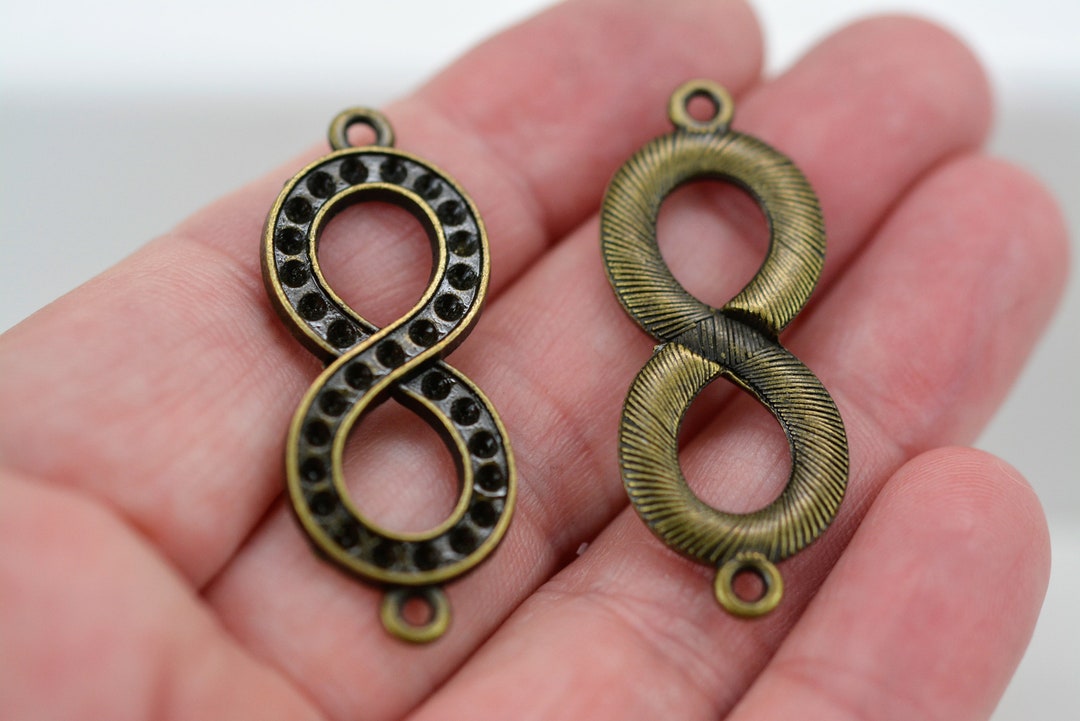Infinity Connector, Figure Eight Connector, Antique Bronze Connector ...