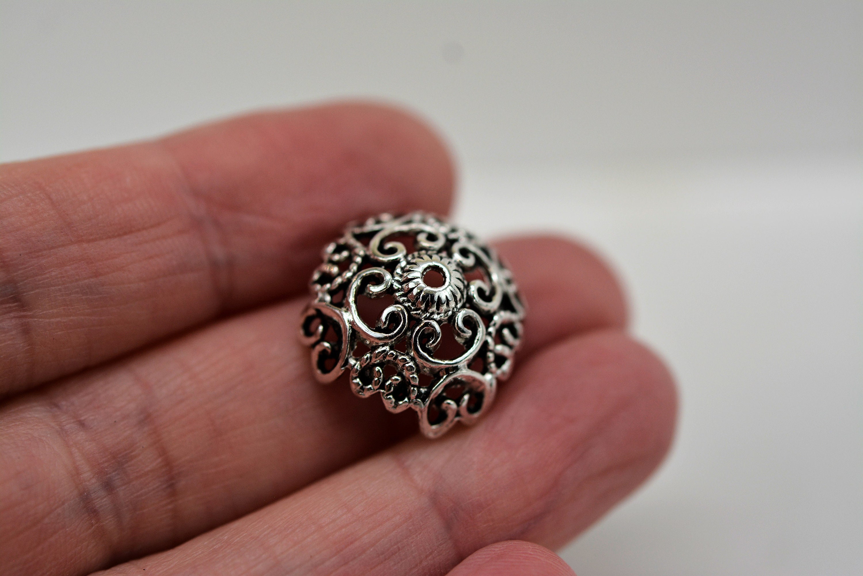 Bead Caps 18mm Bead Caps Bead Covers Bead End Caps Set of - Etsy