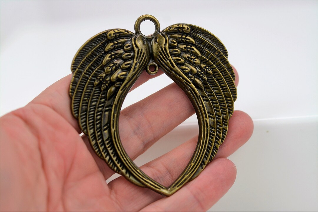 Angel Wing Pendant, Angel Wings, Protection Pendant, Bronzeangel Wing ...