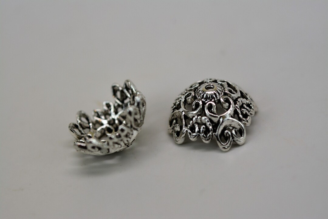 Bead Caps, 18mm Bead Caps, Bead Covers, Bead End Caps, Set of 6 Large ...