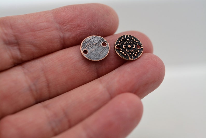 Round Flower Connector Small Round Connector Flower - Etsy
