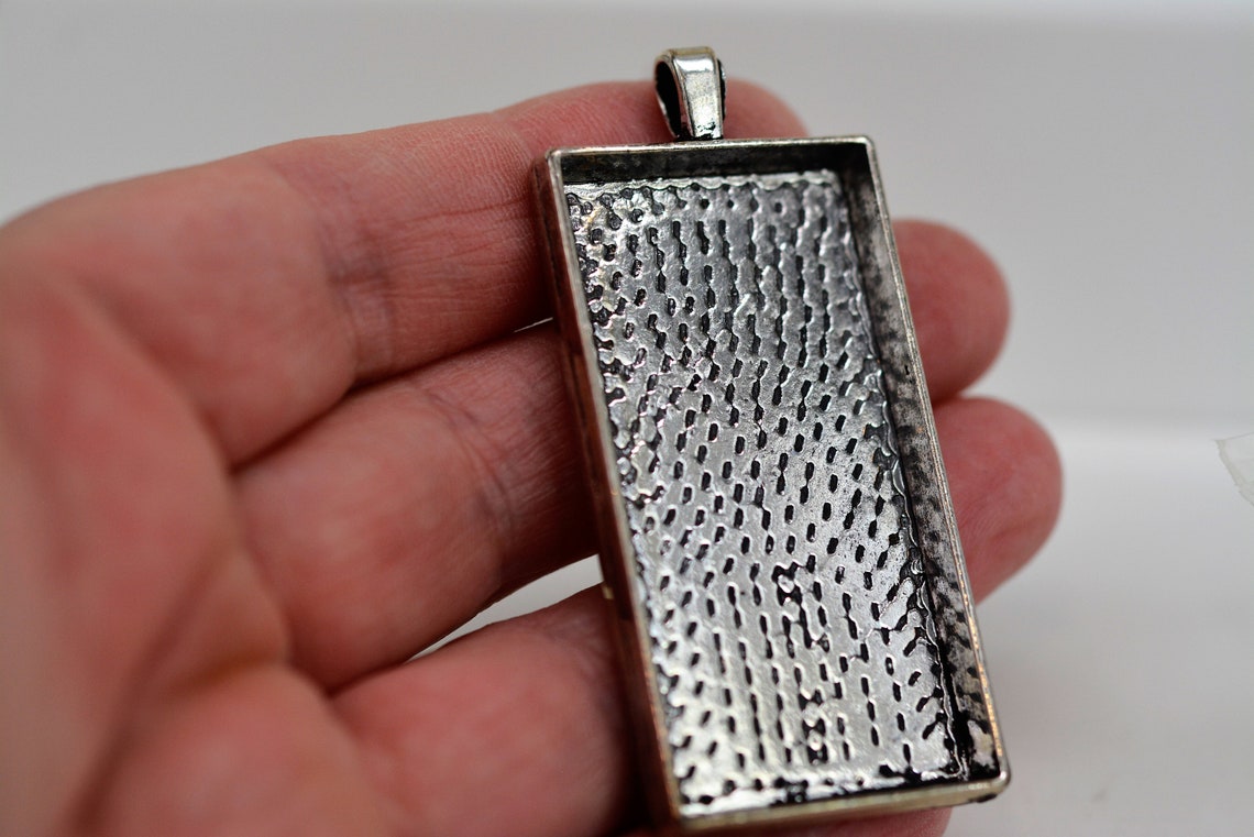 Rectangle Bezel Tray Pendant Trays Rectangle Tray for Resin | Etsy