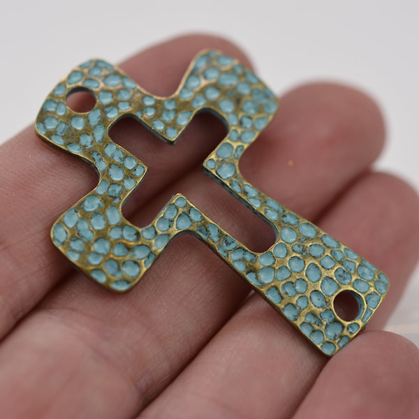 Verdigris Cross - Etsy