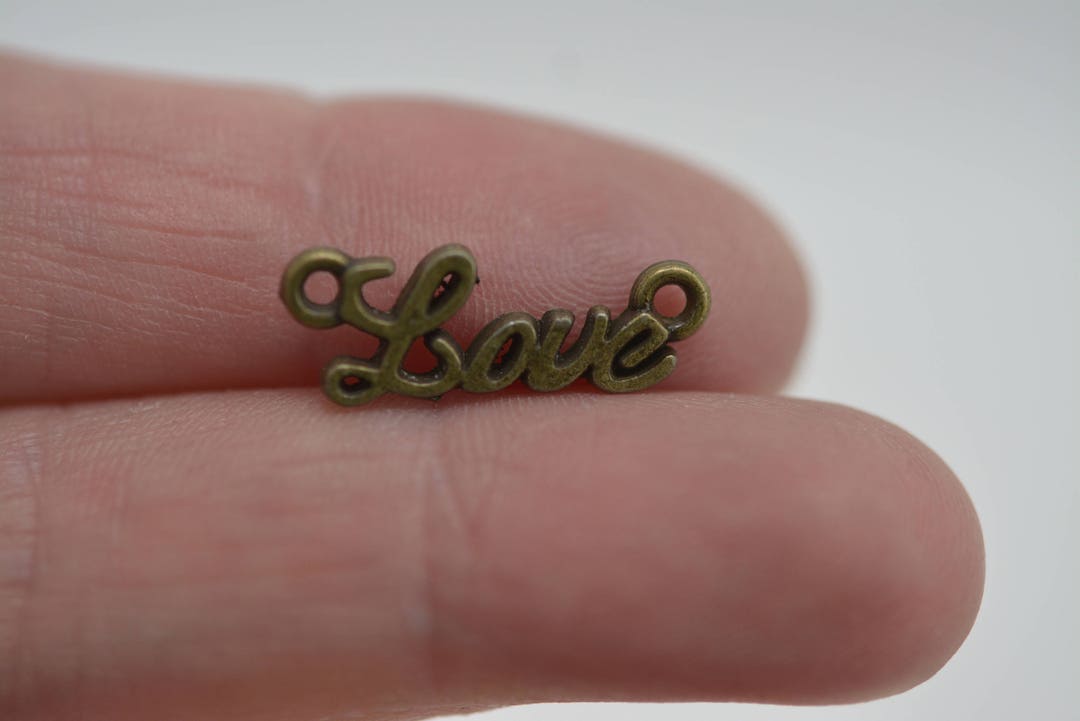 Love Connector, Two Hole Love Connector, Valentine Connector, Love ...