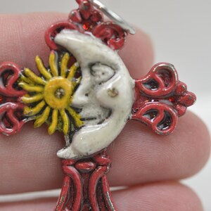 Sun and Moon Cross, Celestial Cross, Mystical Cross, Hand Painted Cross ...