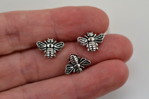 Bee Spacer Beads Tiny Bee Beads Small Bee Spacer Beads - Etsy