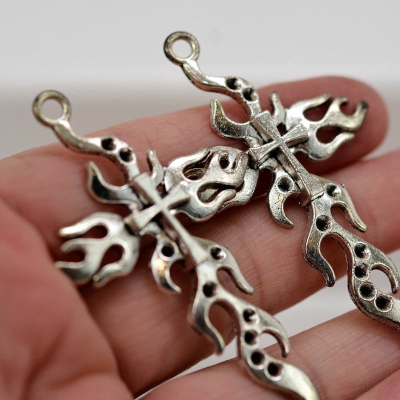Flaming Cross - Etsy