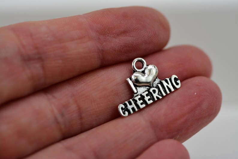 I Love Cheering Charm I Heart Cheering Charm Cheer Charm | Etsy