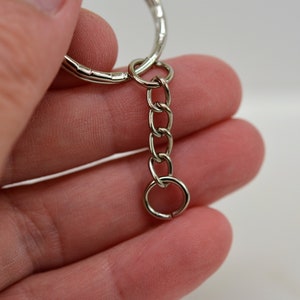 Key Ring, Key Chain, Key Ring With Chain, Keychain Attachment, 5 Metal ...