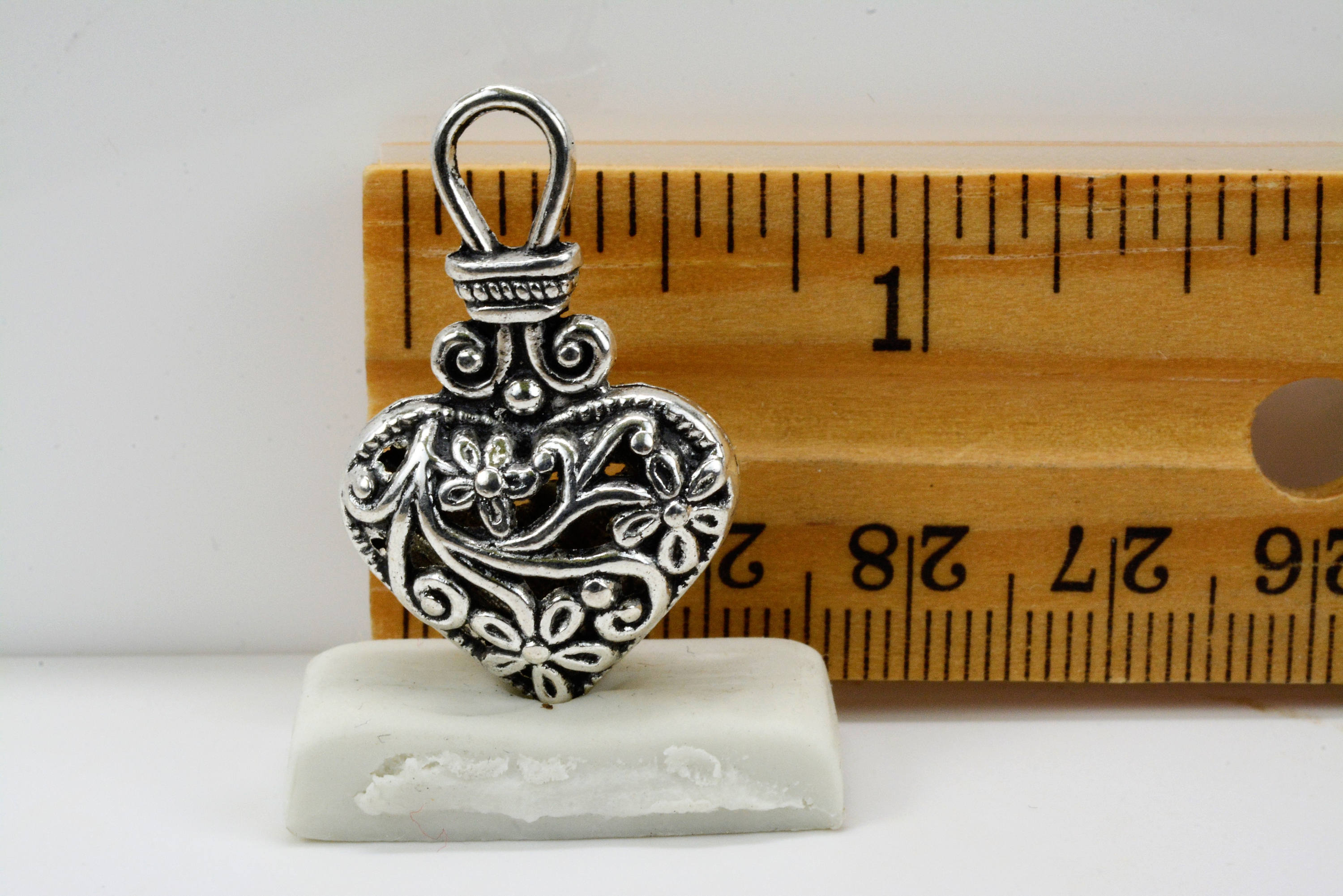 Puffy Heart Pendant Puffy Heart Charm Victorian Heart - Etsy