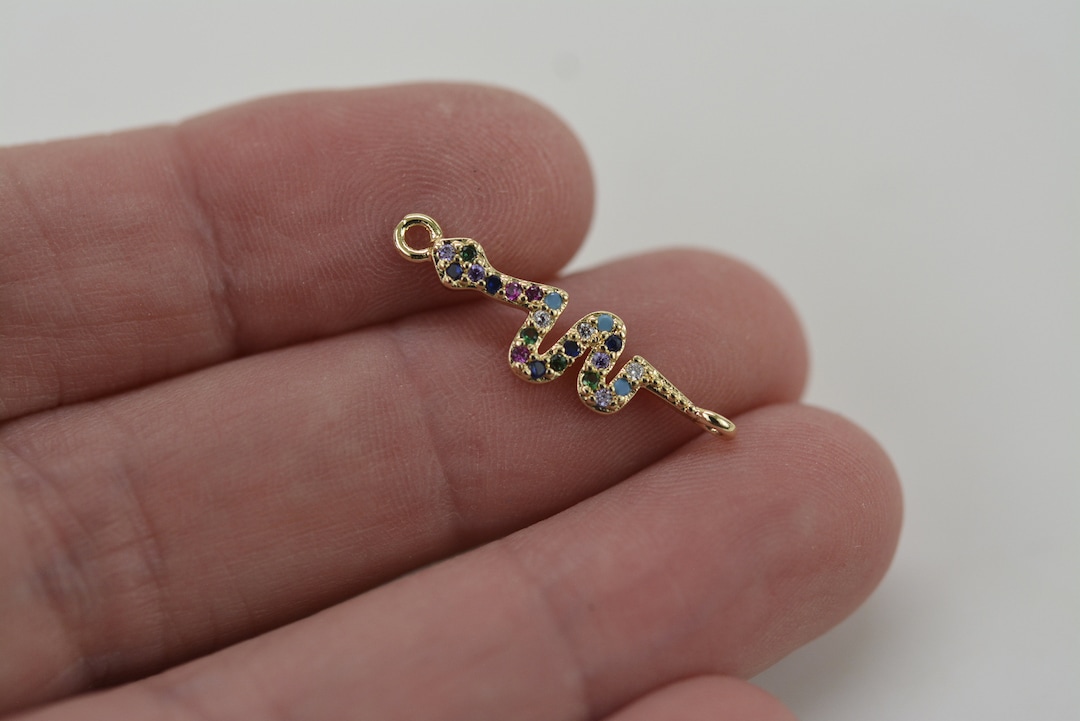 Snake Connector, Rhinestone Snake Connector, Tiny Snake Connector - Etsy