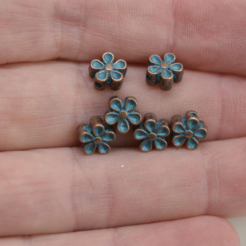 Blue Flower Beads - Etsy