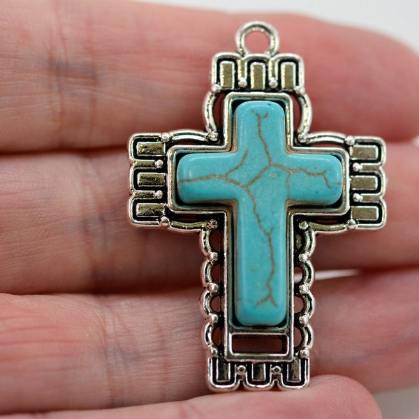 Turquoise Cross - Etsy
