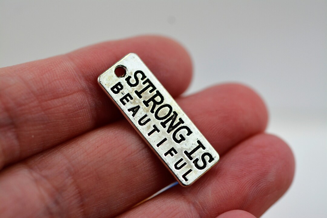 Strong is Beautiful Charm, Strength Training Charm, Weight Lifting ...