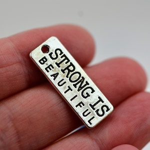 Strong is Beautiful Charm, Strength Training Charm, Weight Lifting ...