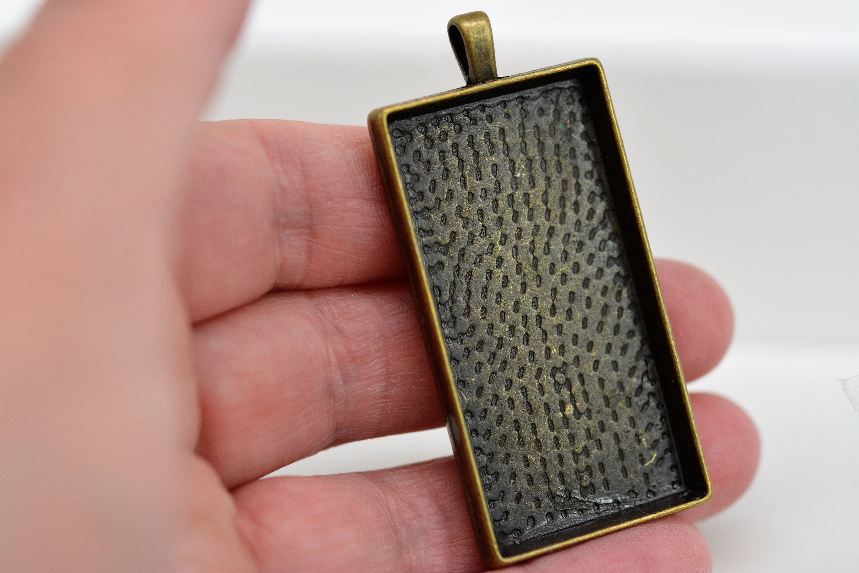 Rectangle Bezel Tray Pendant Trays Rectangle Tray for Resin | Etsy