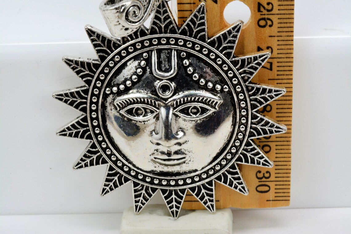 Sun Face Pendant Large Sun Pendant Radiating Sun Pendant - Etsy