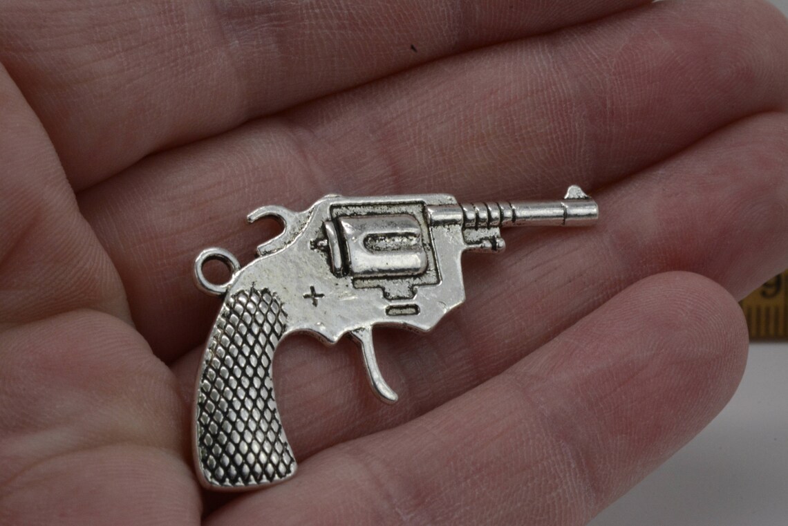 Pistol Charms Handgun Charms Set of 2 Gun Charms - Etsy