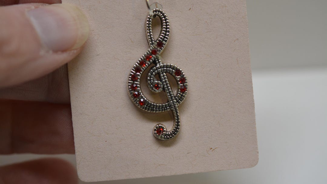 Treble Clef Charm Set: Silver Tone Music Pendant, DIY Jewelry With ...