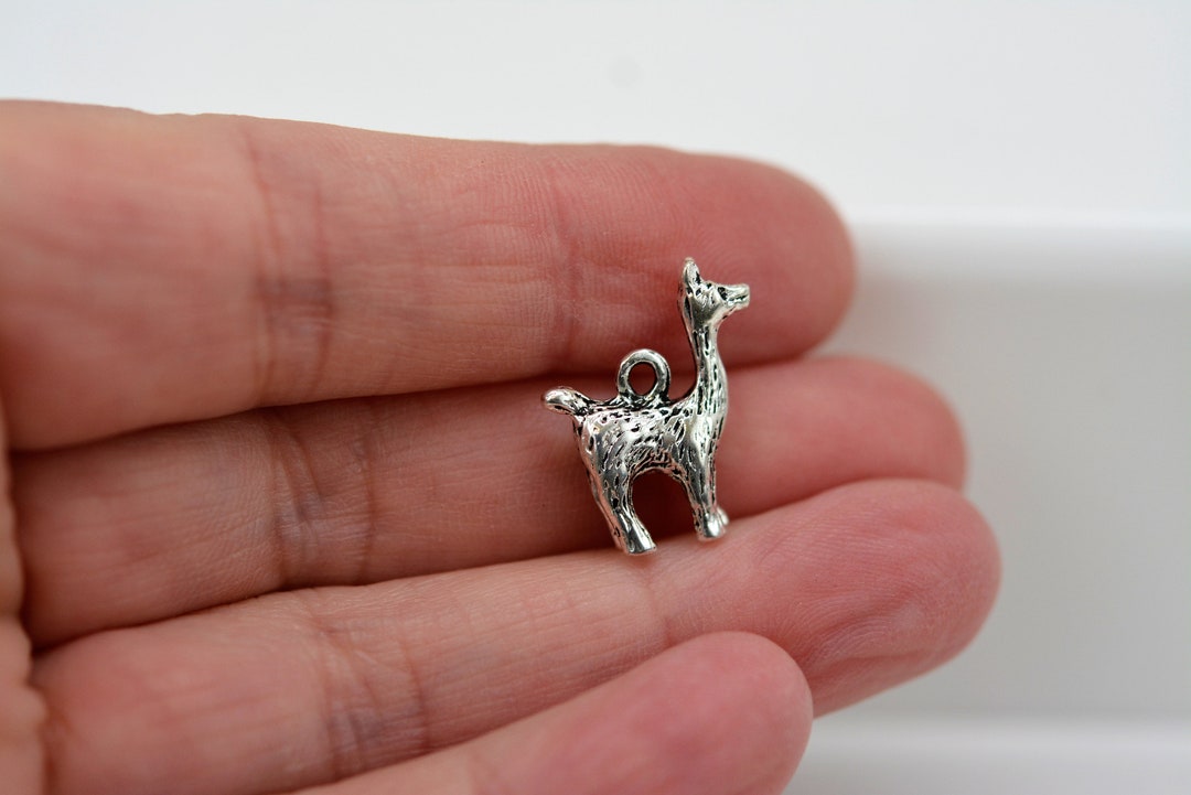 Alpaca Charm, Llama Charm, Animal Charm, 3D Alpaca Charm, Set of 5 ...