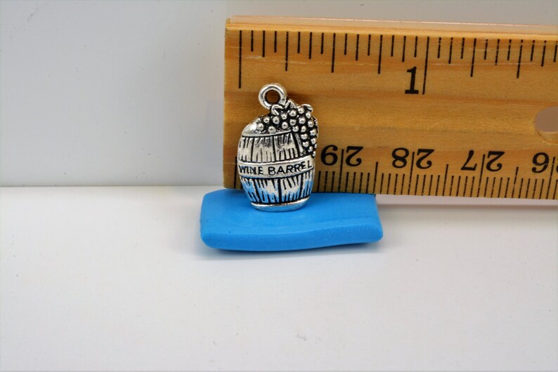 Wine Barrel Charm Grape Barrel Charm Wine Key Charm Set of | Etsy