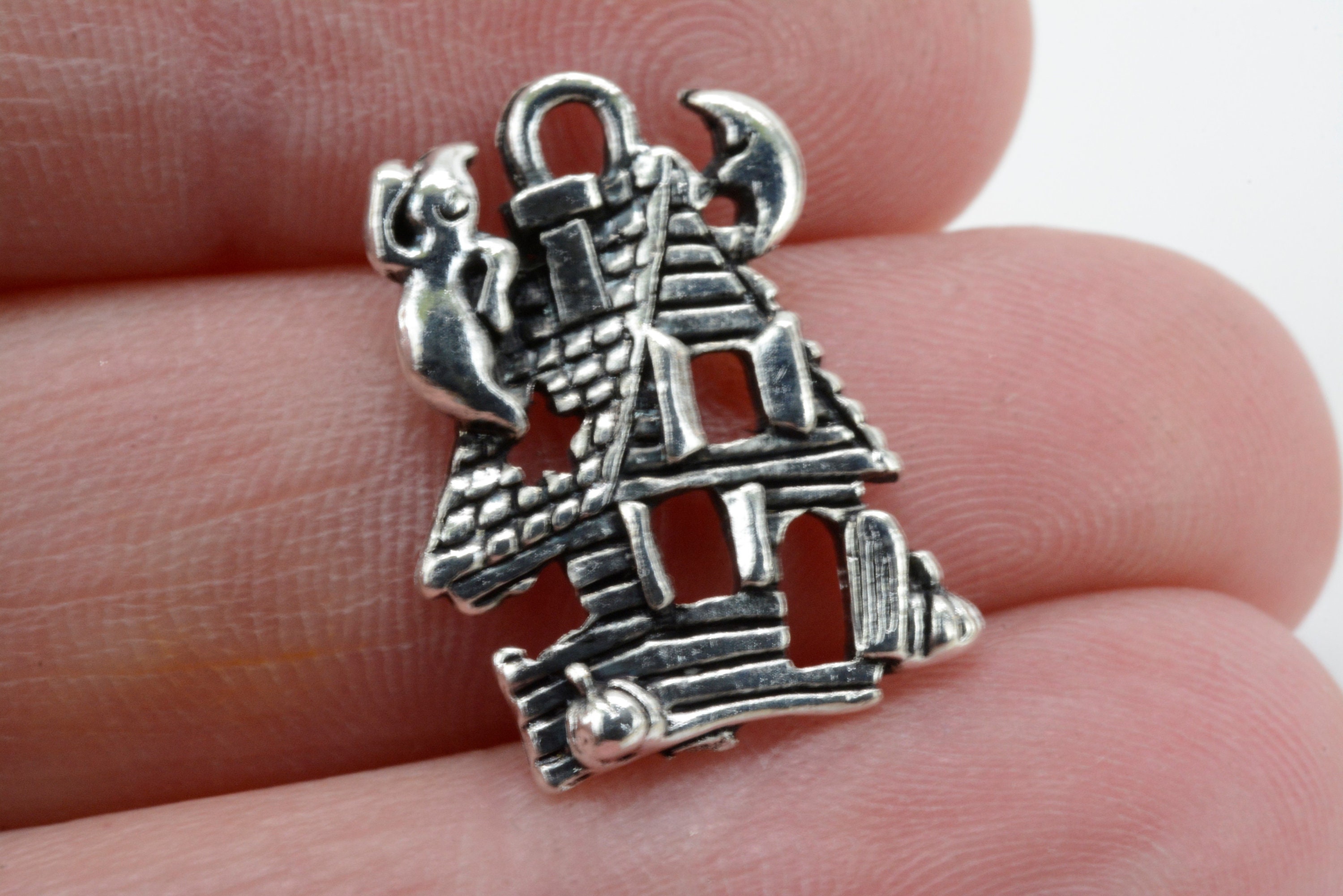 Haunted House Charm Spooky House Charm Halloween House - Etsy