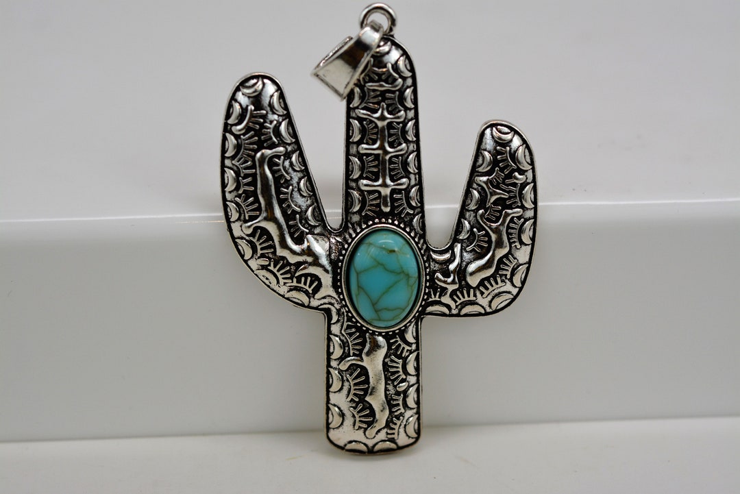 Cactus Pendant, Large Cactus Pendant, Saguaro Cactus Pendant ...