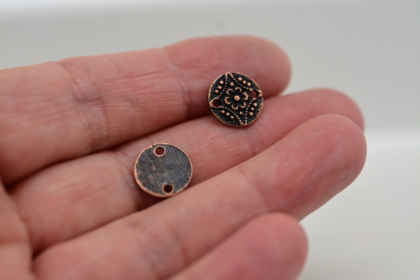 Round Flower Connector Small Round Connector Flower - Etsy