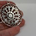 Filigree Round Pendant Round Filigree Flower Pendant Large - Etsy