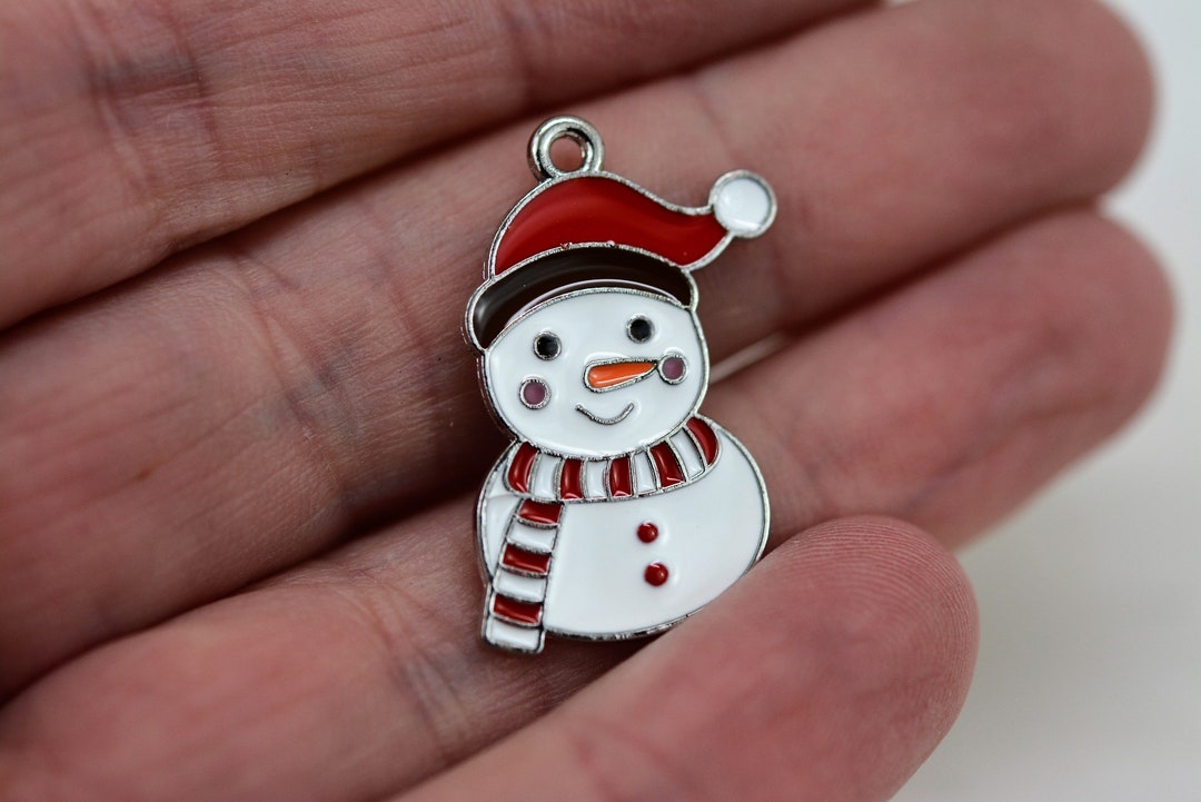 Snowman Charm, Snow Man Charm, Christmas Charm, Holiday Charm, Winter ...