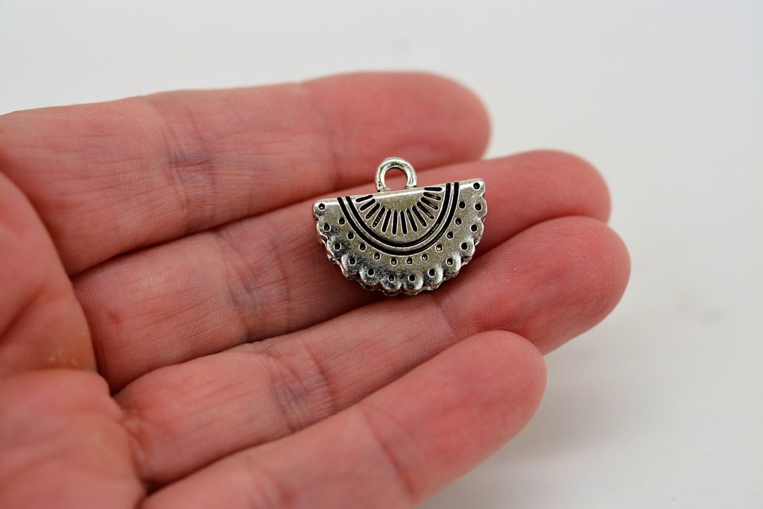 End Caps, Half Round End Caps, Fan Shaped End Caps, Cord Ends, Set of 3 ...